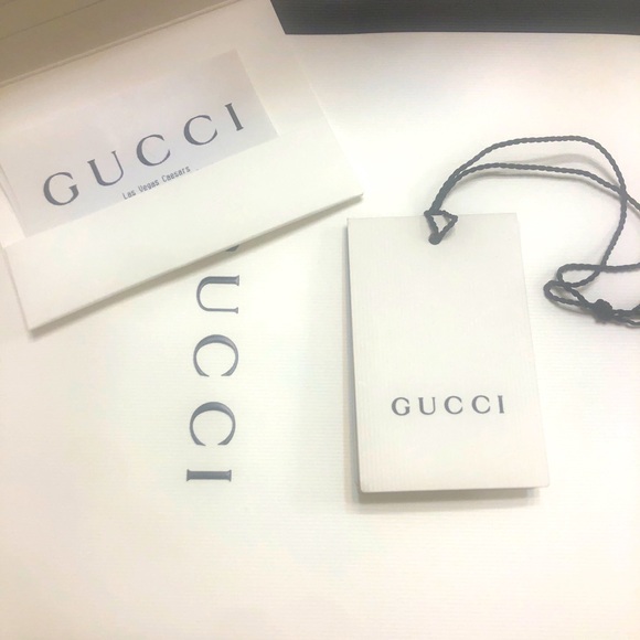 Gucci | Party Supplies | Gucci Beige Long Bag Tag And Receipt Card ...